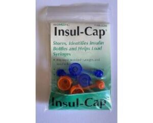 Insul-Cap helps load syringes, stores, identifies insulin bottles